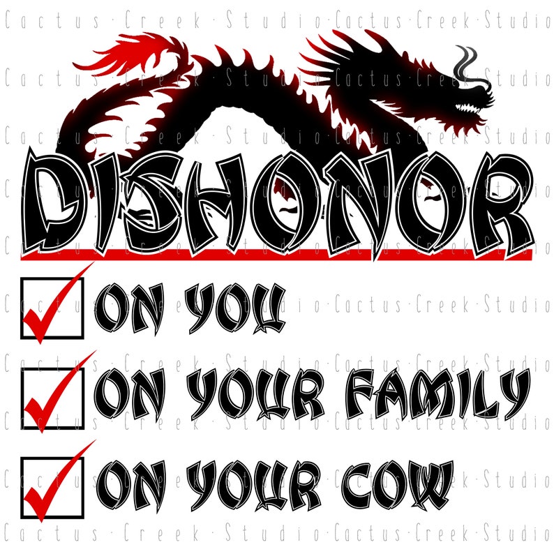 Dishonor Dragon | PNG File | Digital Download | Sublimation | on You ...