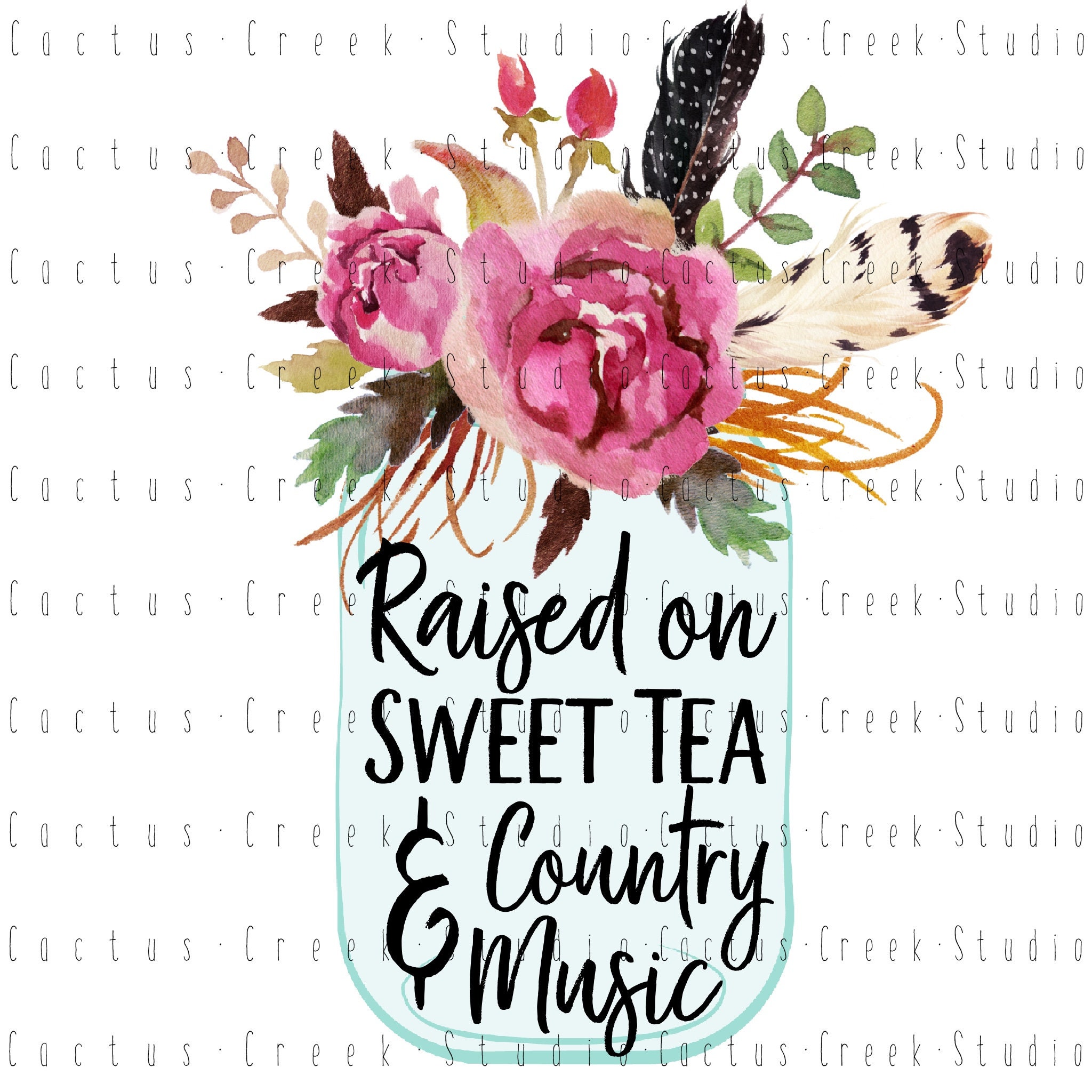 Craft Supplies & Tools country girl design Raised on Sweet Tea and ...