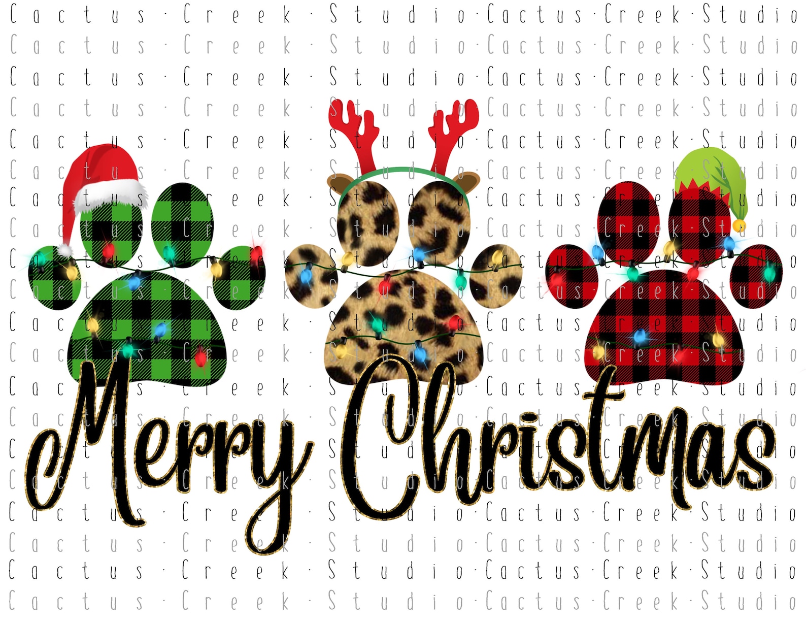 Merry Christmas Paw Prints PNG File Digital Download - Etsy