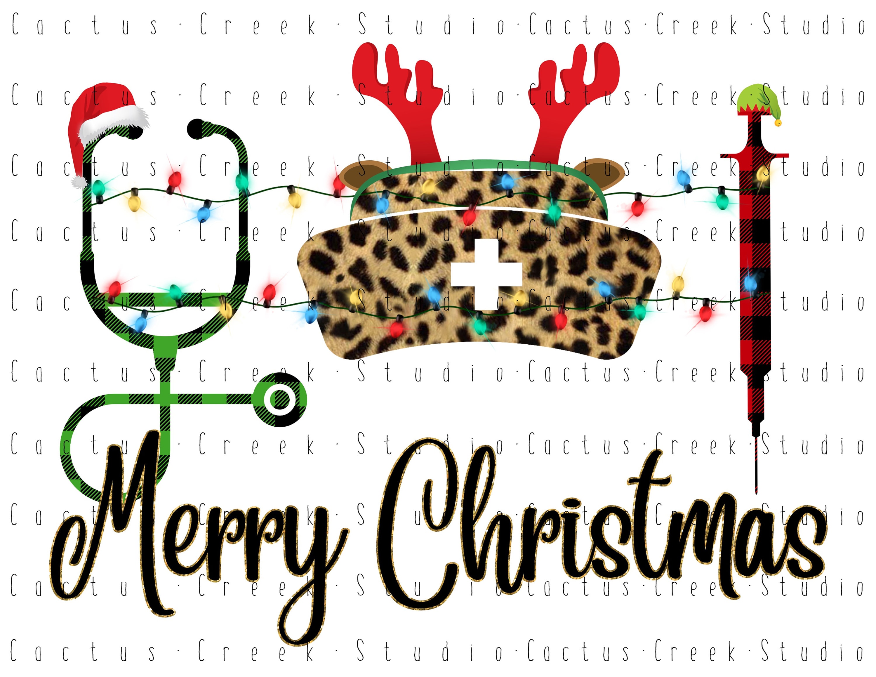 Merry Christmas Nurse PNG File Digital Download | Etsy