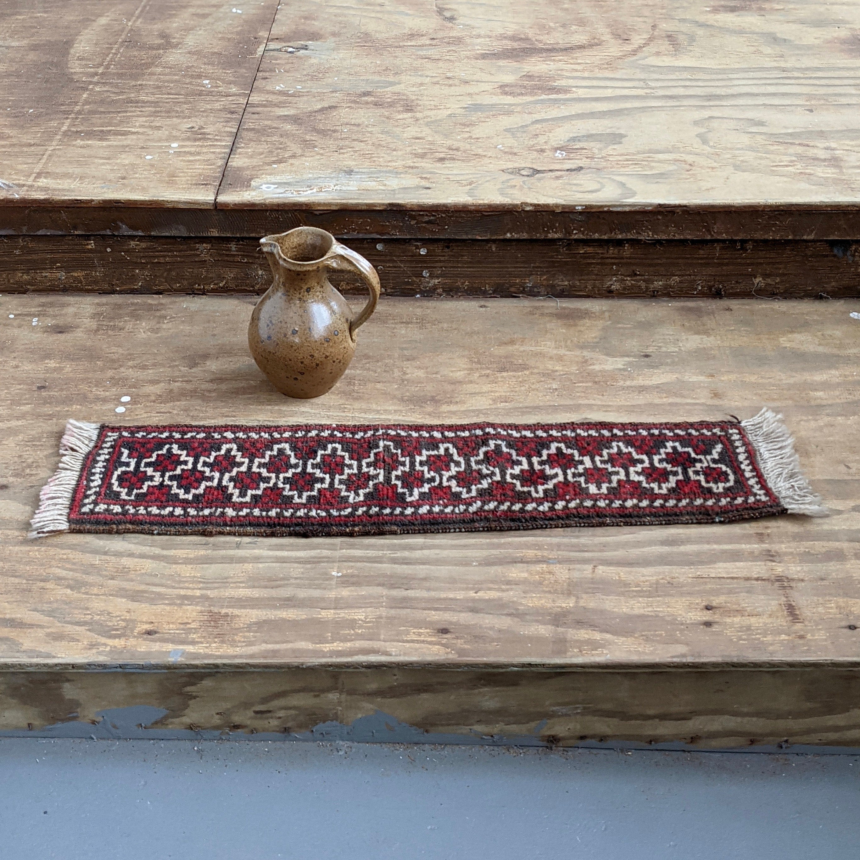 2.5' Vintage Wool Runner Tapestry Wall Hanging Dark Red - Etsy