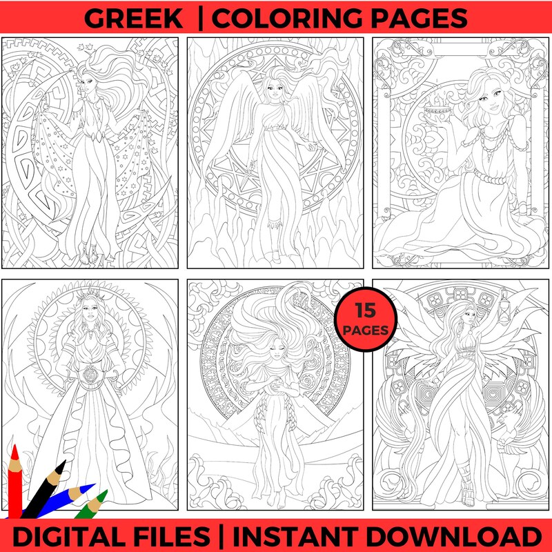 Goddess Coloring - Etsy