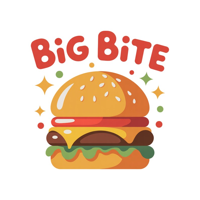 Big Bite Hamburger PNG, Cute Funny Burger Clipart, Fast Food Cartoon Art for Stickers and ...