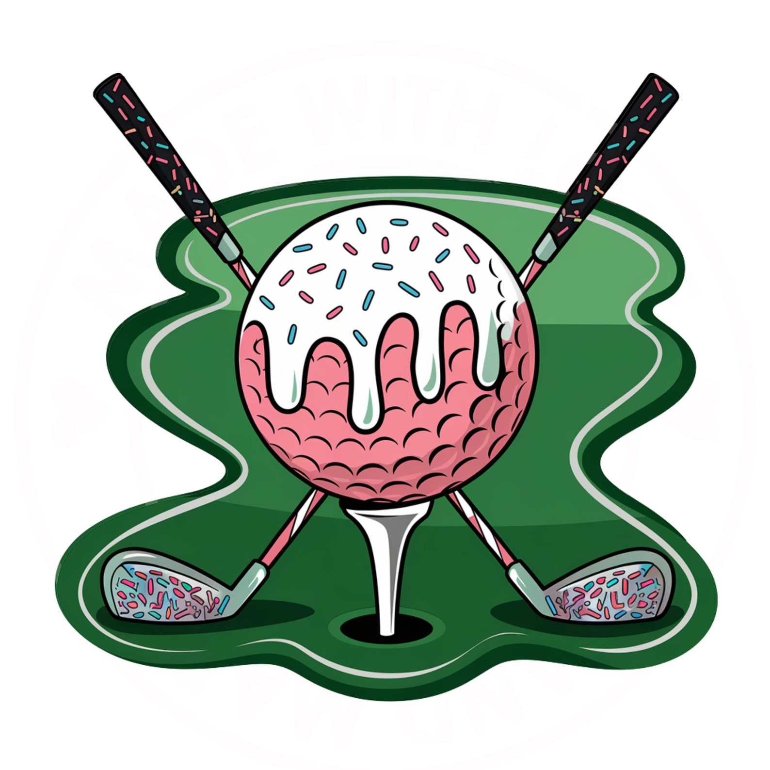 Golf Ice Cream Drip PNG, Golf Sport Team Digital File, Golf Mom ...