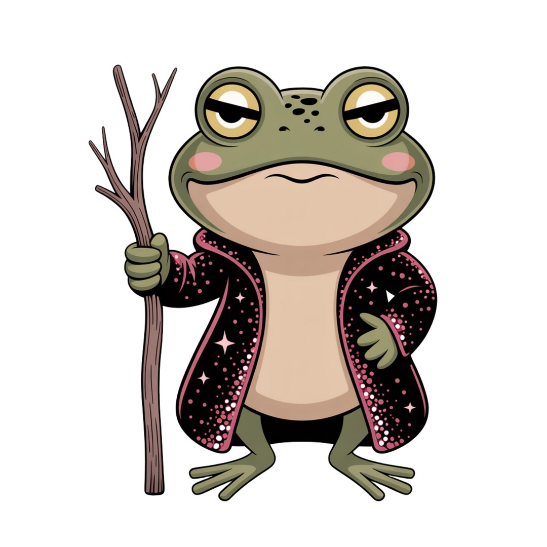 Whimsical Glitter Toad PNG, Pastel Goth Cute Halloween Clipart, Magical ...