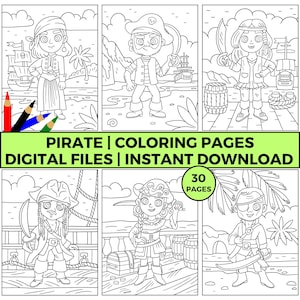 Pirate Coloring Pages for Kids, Fun Printable Activity, Treasure Hunt ...