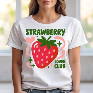 STRAWBERRY LOVER Club PNG, Cute Strawberries Clipart for Sublimation, T ...