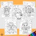 HALLOWEEN KIDS Coloring Pages, Instant Download, Halloween Coloring ...