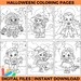 HALLOWEEN KIDS Coloring Pages, Instant Download, Halloween Coloring ...