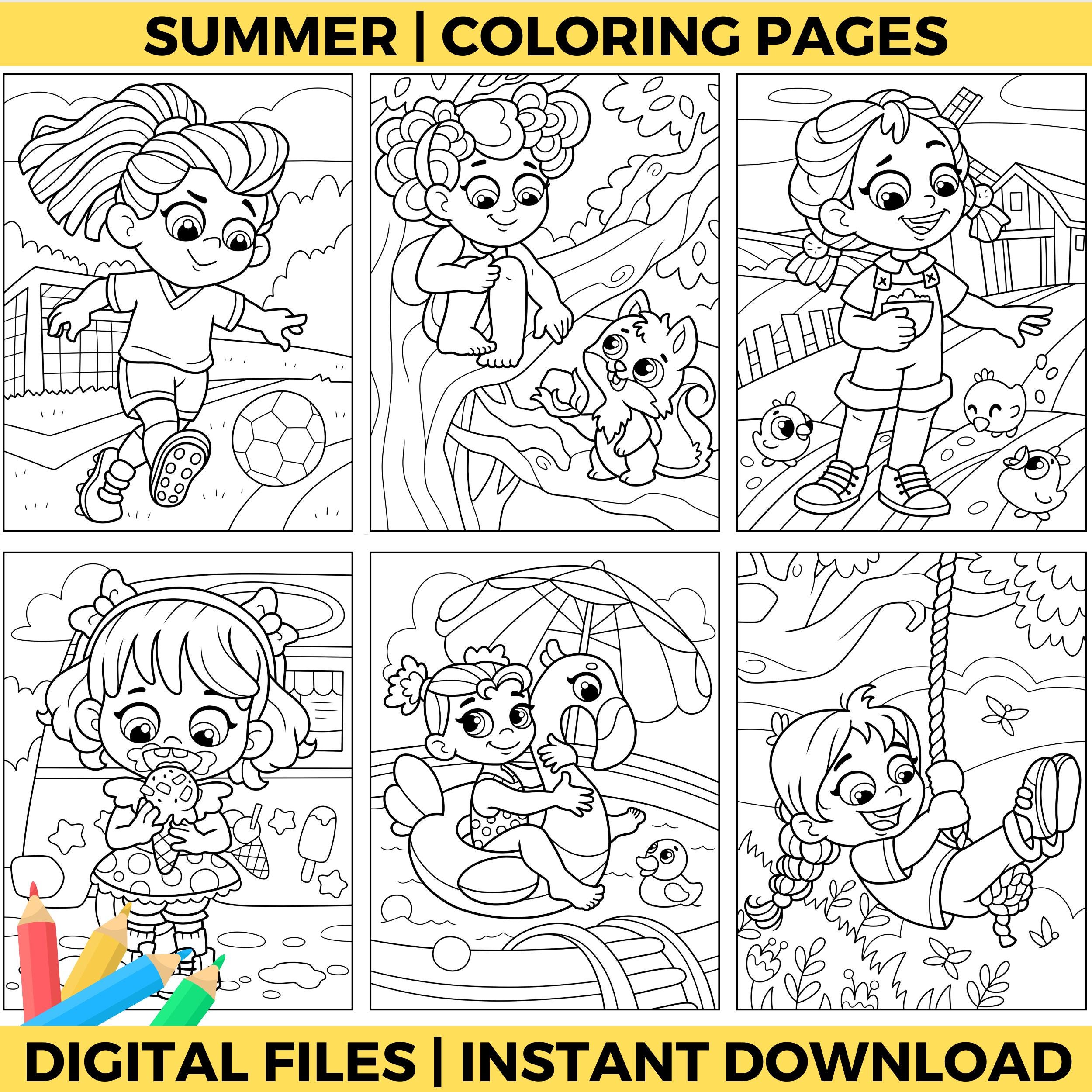 SUMMER Coloring Pages for Kids – Fun Printable Activities for Summer ...