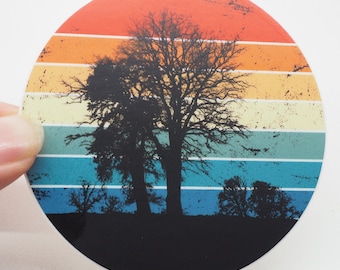 Redington Beach Florida Round Sticker, Florida Sticker, Retro Sunset ...