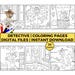 Detective Animals Coloring Pages for Kids, Printable Mystery-themed ...