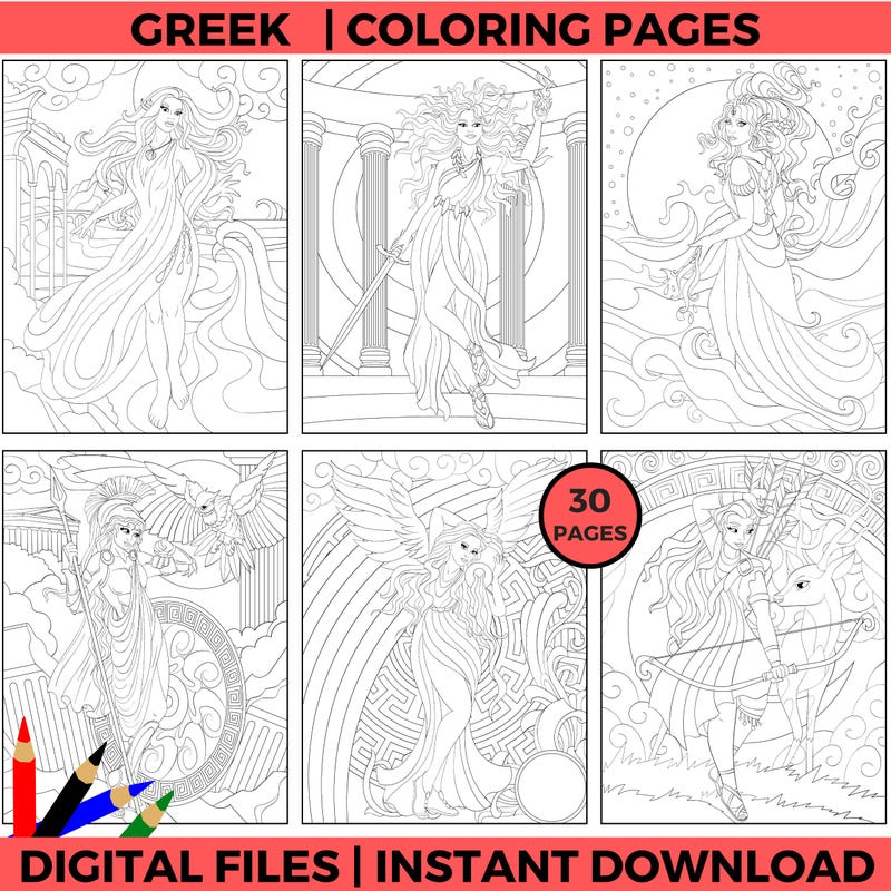 Goddess Coloring - Etsy