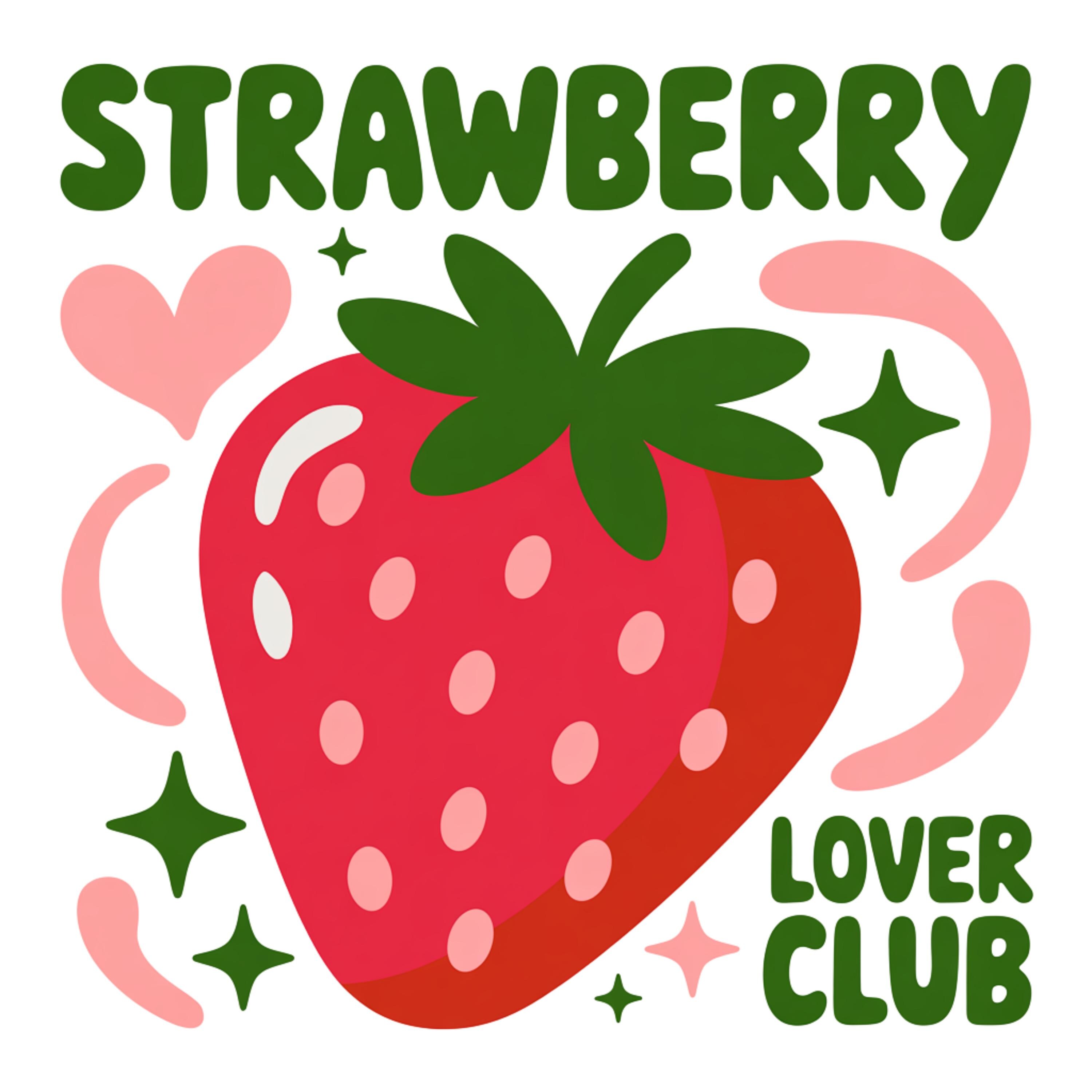 STRAWBERRY LOVER Club PNG, Cute Strawberries Clipart for Sublimation, T ...