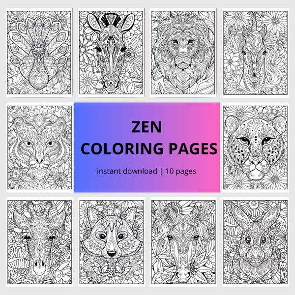 Zentangle Animals - Etsy