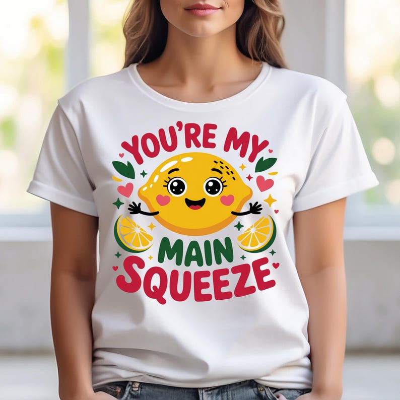 You're My Main Squeeze PNG – Cute Lemon Clipart, Teacher Gift, Funny ...