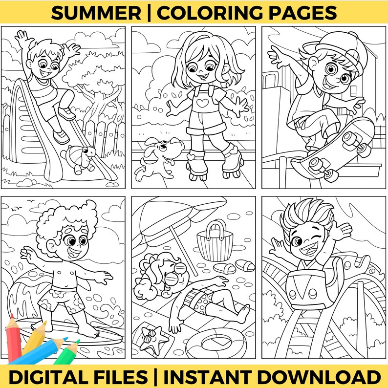 SUMMER Coloring Pages for Kids – Fun Printable Activities for Summer ...