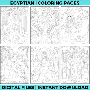 Egyptian Ladies Coloring Pages, Ancient Egypt Printable Coloring Sheets ...