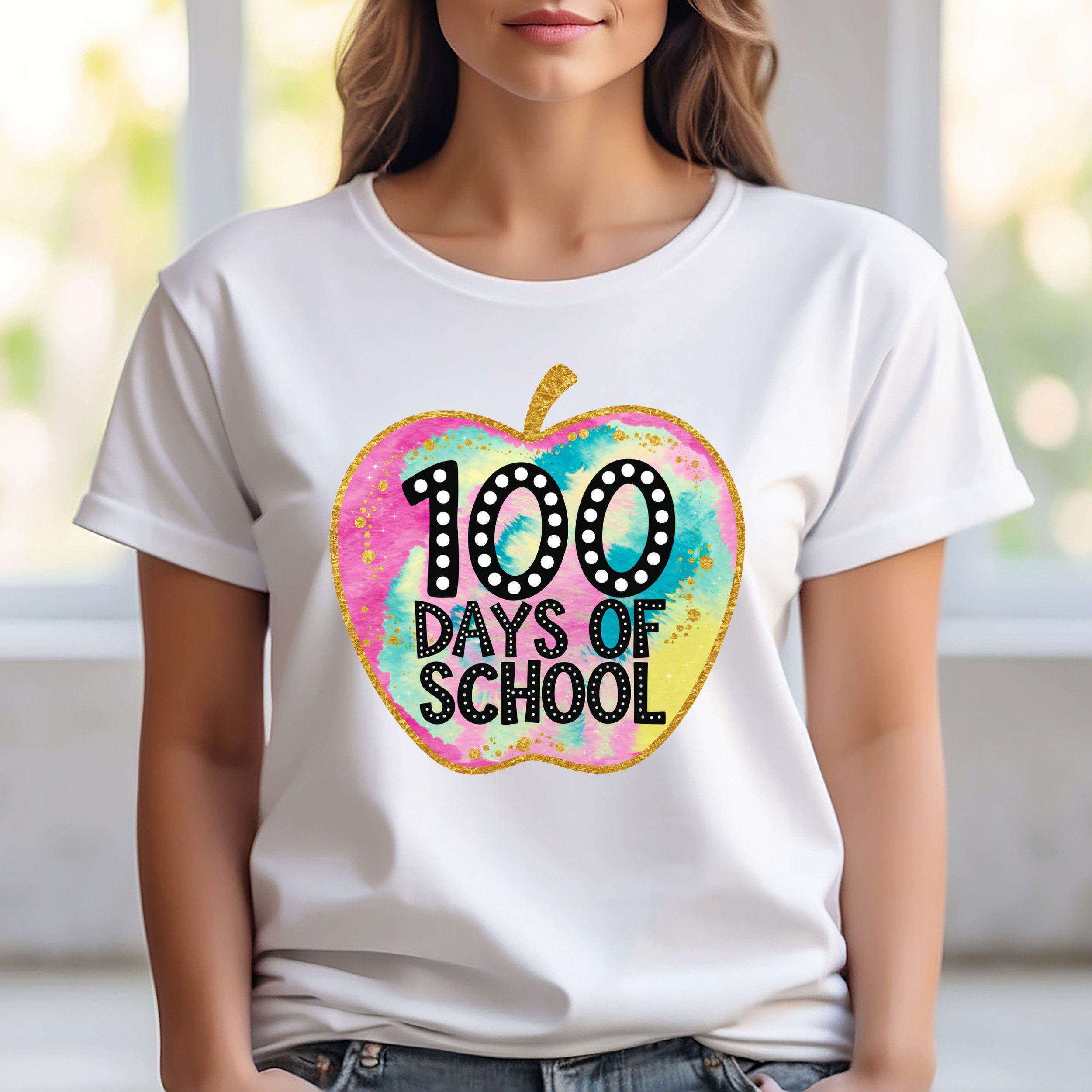 100 Day of School, Apple My Teacher Survived 100 Days of Me Png ...