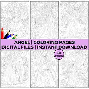 Angels Coloring Pages for Kids and Adults | Printable Angel Coloring ...