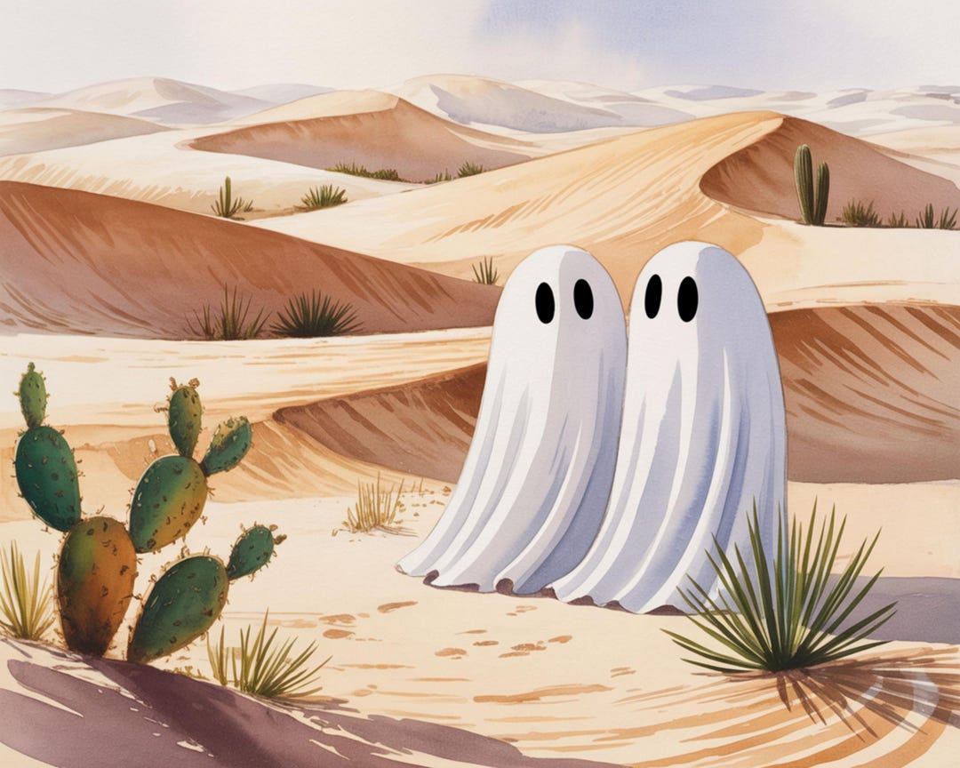 Minimalist Ghost in the Desert 5 Pngs | Junk Paper, Scrapbooking ...