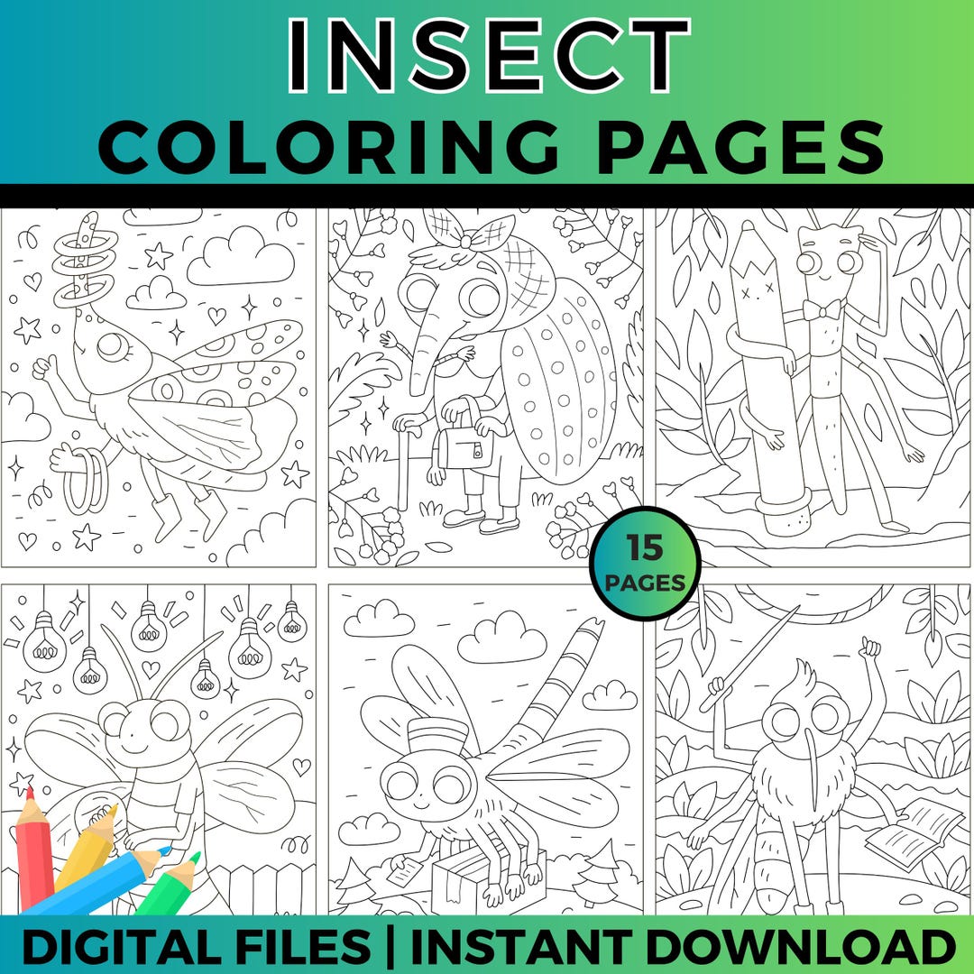 INSECTES à colorier pour enfants et adultes | Feuilles de coloriage d ...