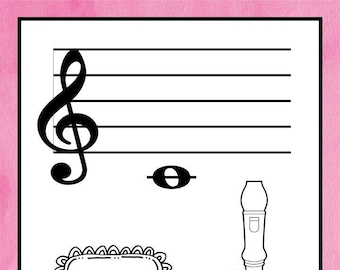 30 Soprano Recorder Fingering Charts. Baroque Style. Music | Etsy