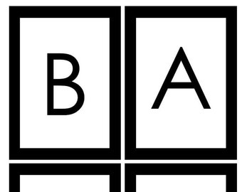 26 Printable Uppercase Alphabet Flashcards. | Etsy