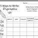 10 Printable 5 Ways to Write Digraphs Worksheets. Kindergarten-2nd ...