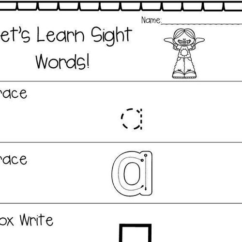 40 Printable Dolch Pre-primer Sight Word Search Worksheets. - Etsy