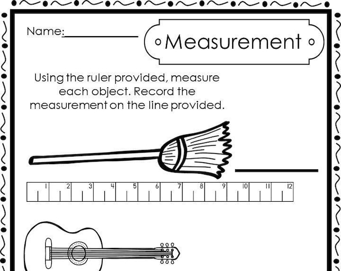 14 Printable Measuring With a Ruler Worksheets. - Etsy Canada