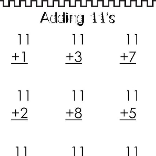 20 Printable Addition Worksheets. Numbers 11-20. Preschool-2nd - Etsy