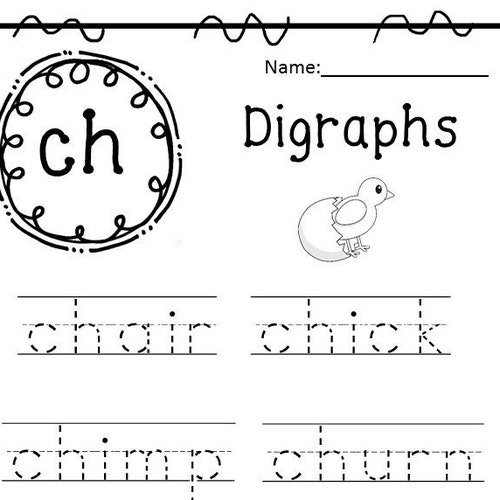 10 Printable Digraphs Dab It Worksheets. Kindergarten-2nd - Etsy