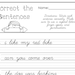 10 Printable Cursive Correct the Sentences Worksheets. 1st-2nd | Etsy