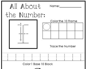 20 Printable All About the Numbers 1-20 Worksheets. Preschool ...