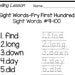 Fry First Hundred Words 91-100 Single Week Spelling Unit. Trace, Box ...