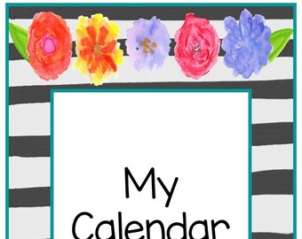 Rainbow Homeschool Daily Calendar Notebook. Kindergarten-2nd | Etsy