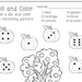 20 Printable Roll and Color Worksheets. Numbers 1-6. | Etsy