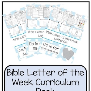 Bible Letter of the Week Curriculum. Letters A-Z Worksheets and ...