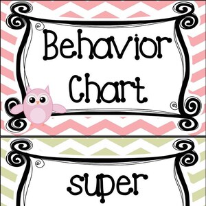 8 Printable Owl Preschool Behavior Clip Chart Cards. School Classroom ...