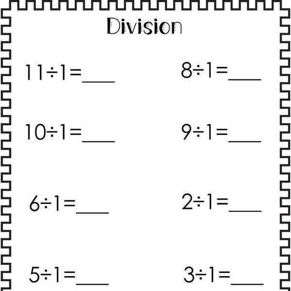 Math Division Worksheets - Etsy