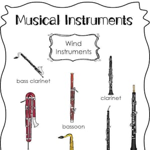 5 Musical Instruments Wall Charts. Music Class Poster Set. 8.5 X 11 ...