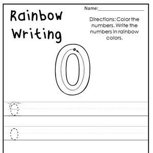 0-100 Rainbow Write the Numbers Printable Worksheets in a PDF File ...