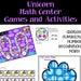 10 Printable Unicorn Themed Kindergarten Math Center Games and ...