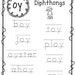 10 Printable Diphthongs Trace the Word Worksheets. | Etsy