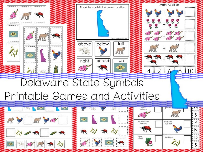 Delaware State Symbols Learning Games, Preschool-1st Grade (ZIP File ...
