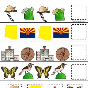 30 Arizona State Symbols Themed Learning Games Download. ZIP File ...