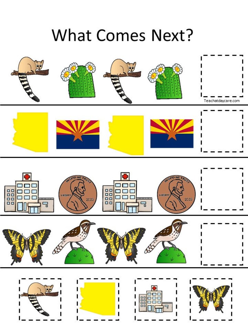 30 Arizona State Symbols Themed Learning Games Download. ZIP - Etsy