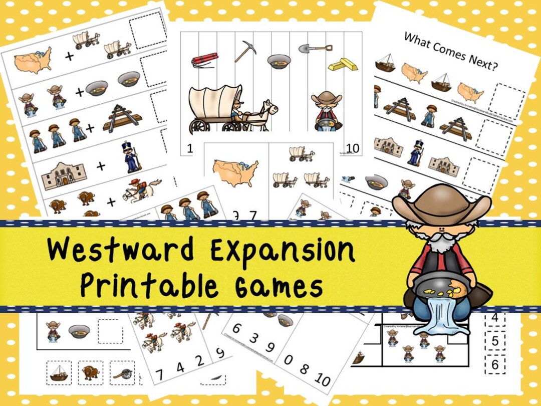 30 Westward Expansion Games Download. Games and Activities in PDF Files ...