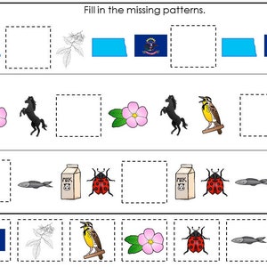 30 North Dakota State Symbols Themed Learning Games Download. ZIP File ...